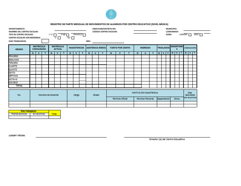 Formato Parte Mensual Bàsica | PDF