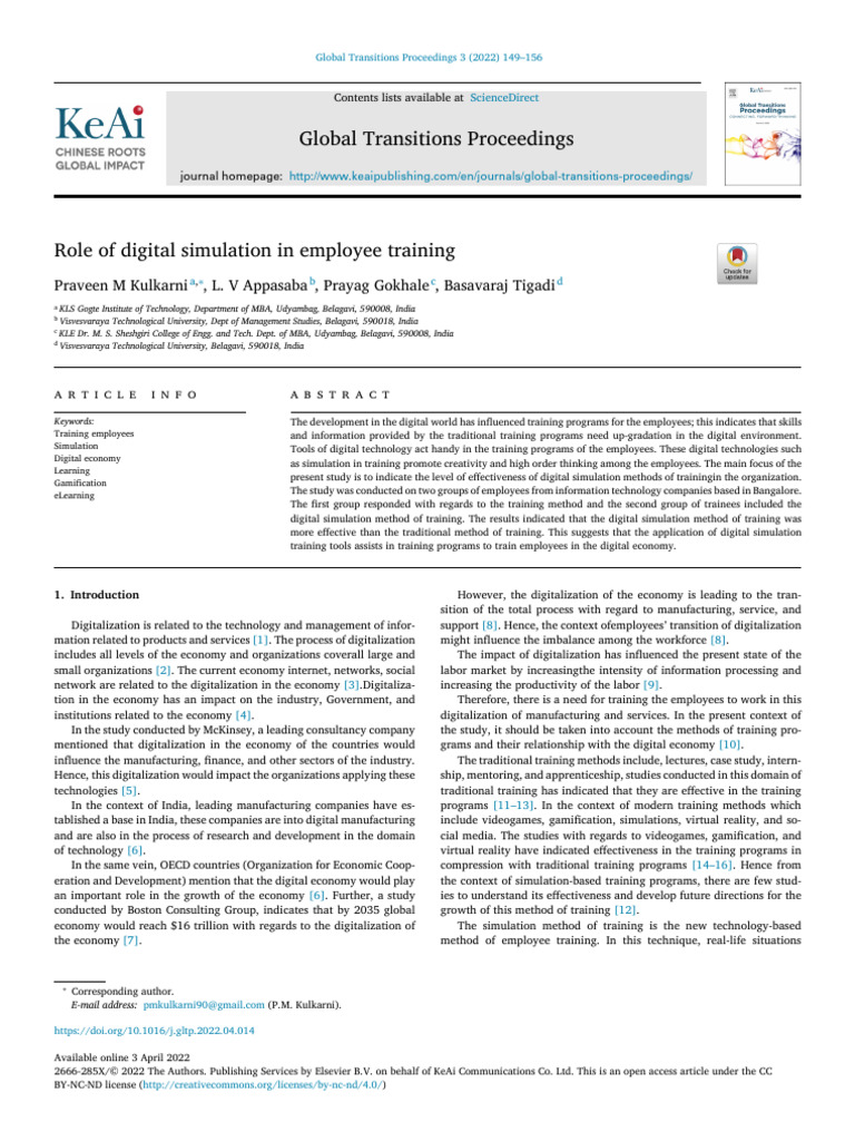 Digital Simulation in Employee Training | PDF | Survey Methodology ...