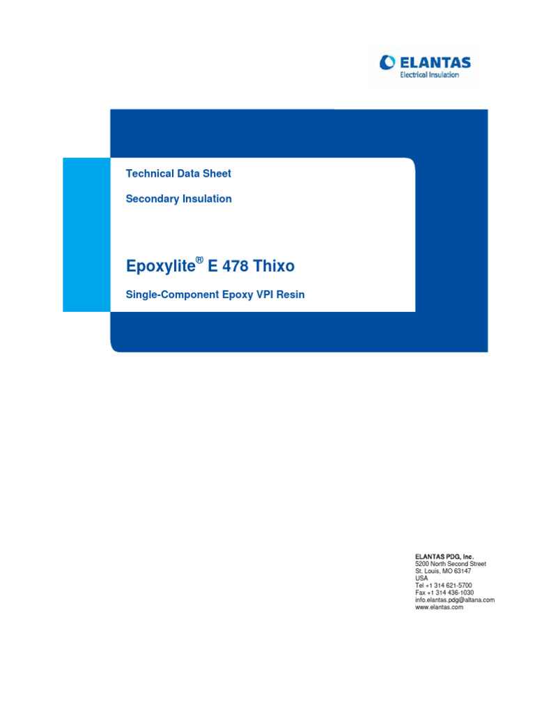 Epoxylite® E478 | PDF | Epoxy | Secondary Sector Of The Economy