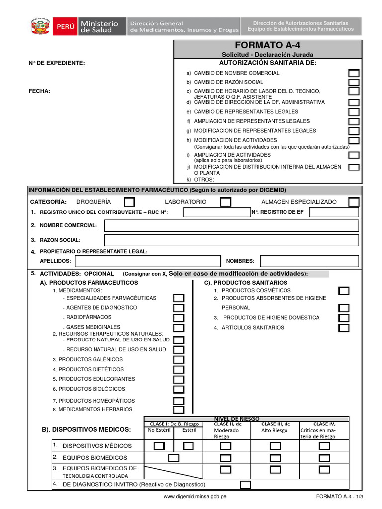 Formato Digemid | PDF | Dispositivo médico | Farmacéutico