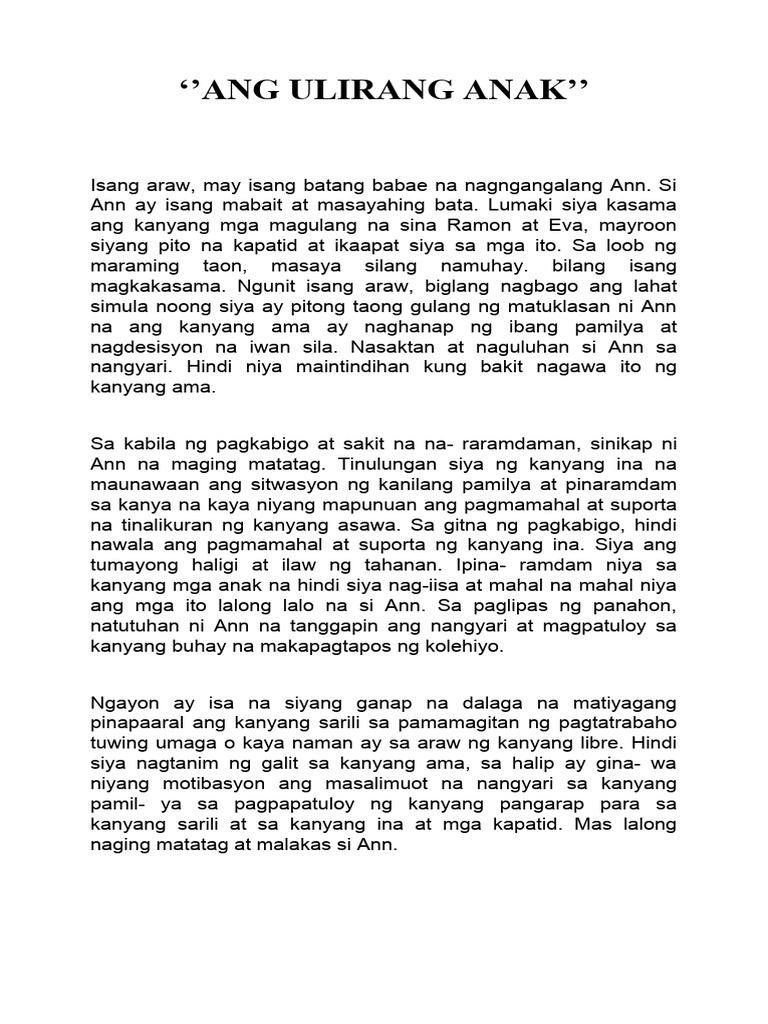 ANG-ULIRANG-ANAK | PDF