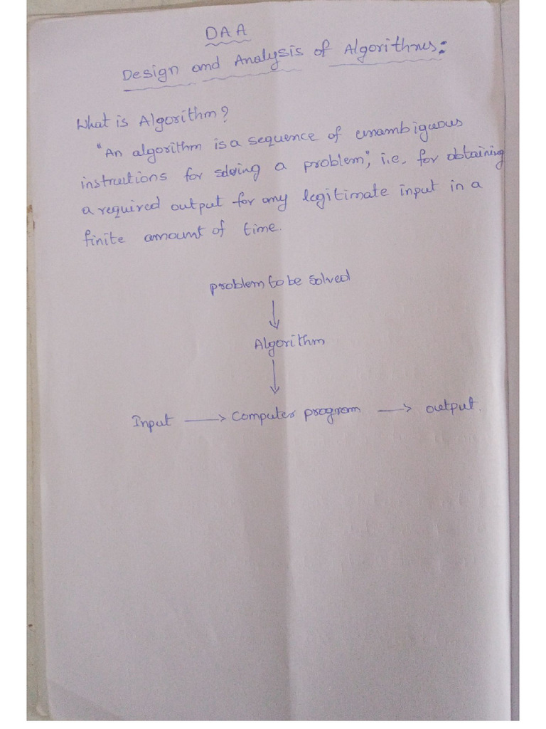 DAA Unit-1 & Unit-2 (First Part) | PDF