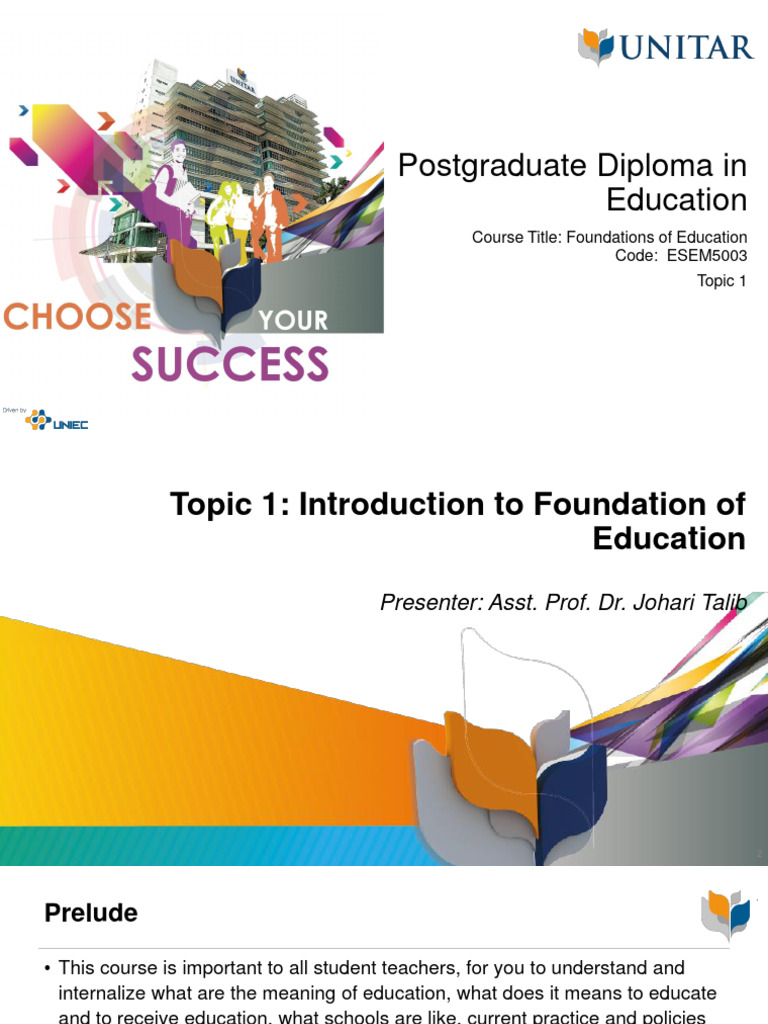 Foundations of Education Overview | PDF | Philosophy Of Education ...