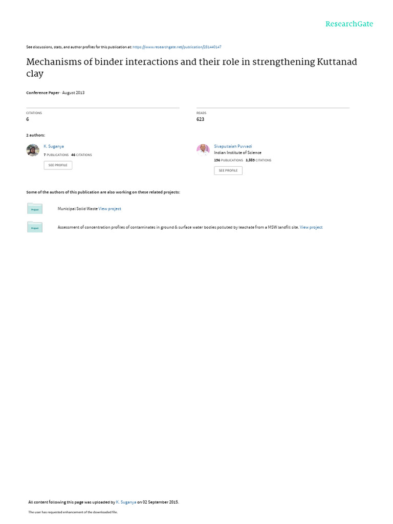 Mechanisms of Binder Interactions and Their Role in Strengthening ...