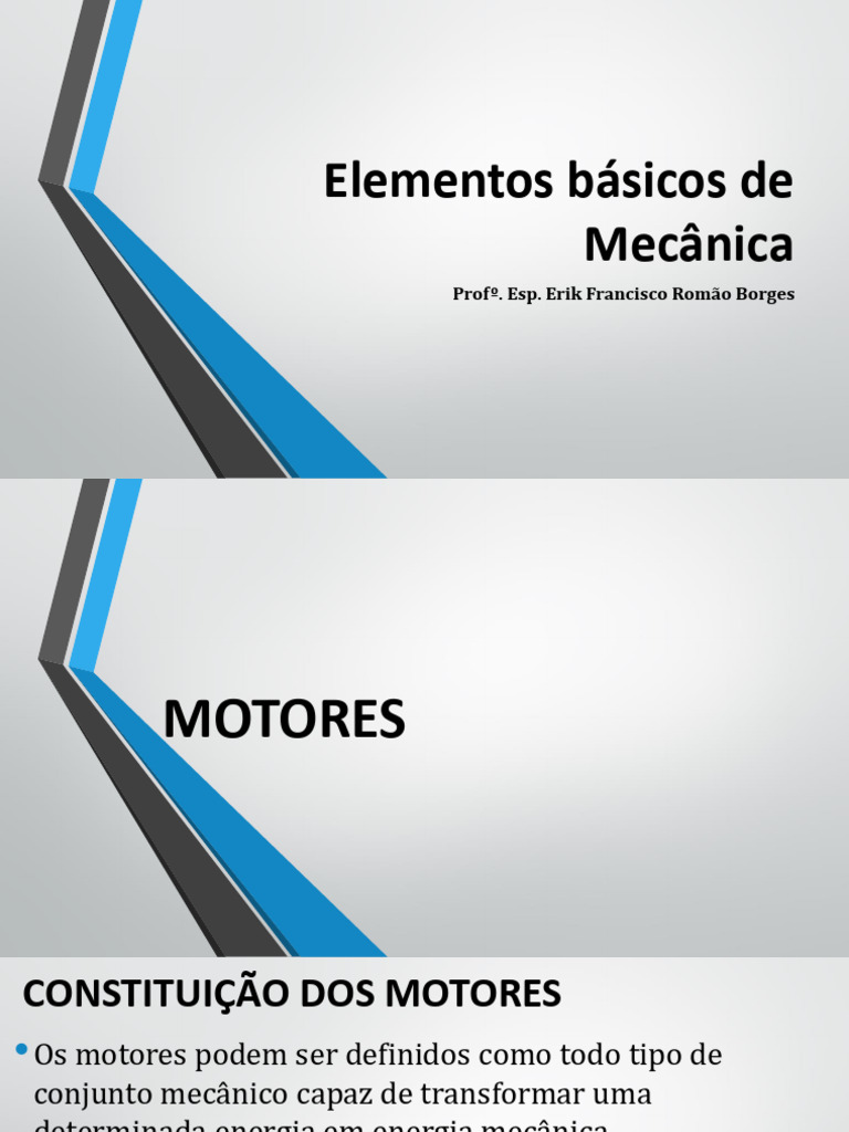 Tipos e Funcionamento de Motores Mecânicos | PDF | Motor de Combustão ...