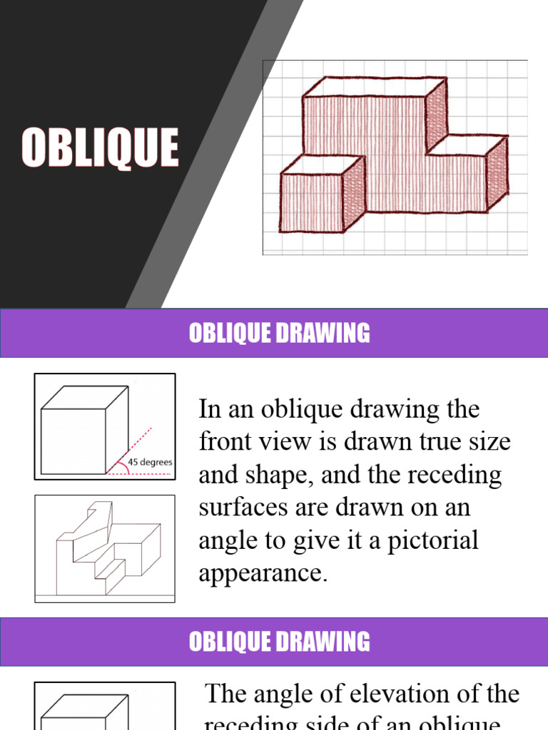 Oblique Drawing | PDF | Angle | Euclidean Geometry