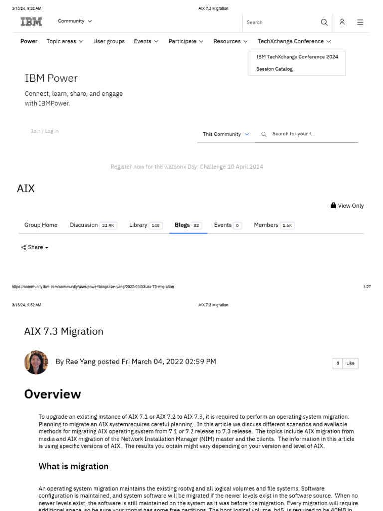 AIX 7.3 Migration Community | PDF | Booting | File System