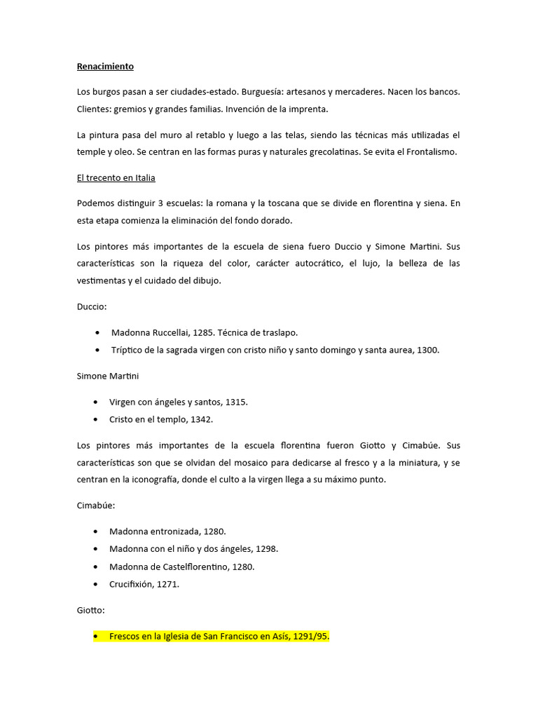 Historia Desde Renacimiento Hasta Secesión Vienesa | PDF | Renacimiento ...
