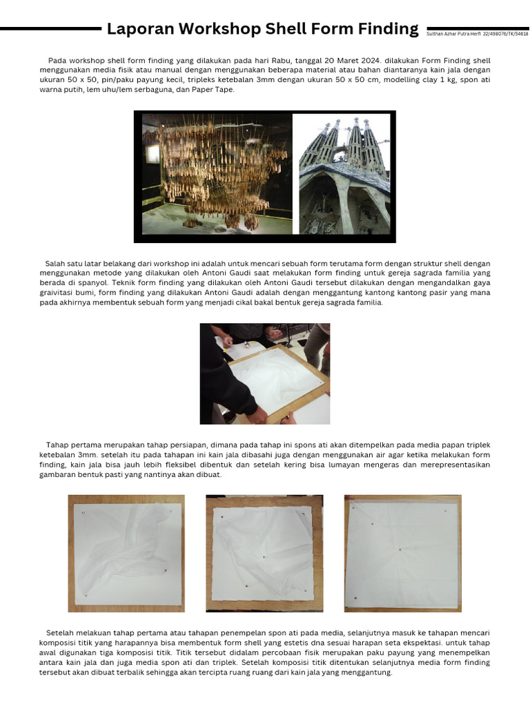 Workshop Form Finding Shell | PDF