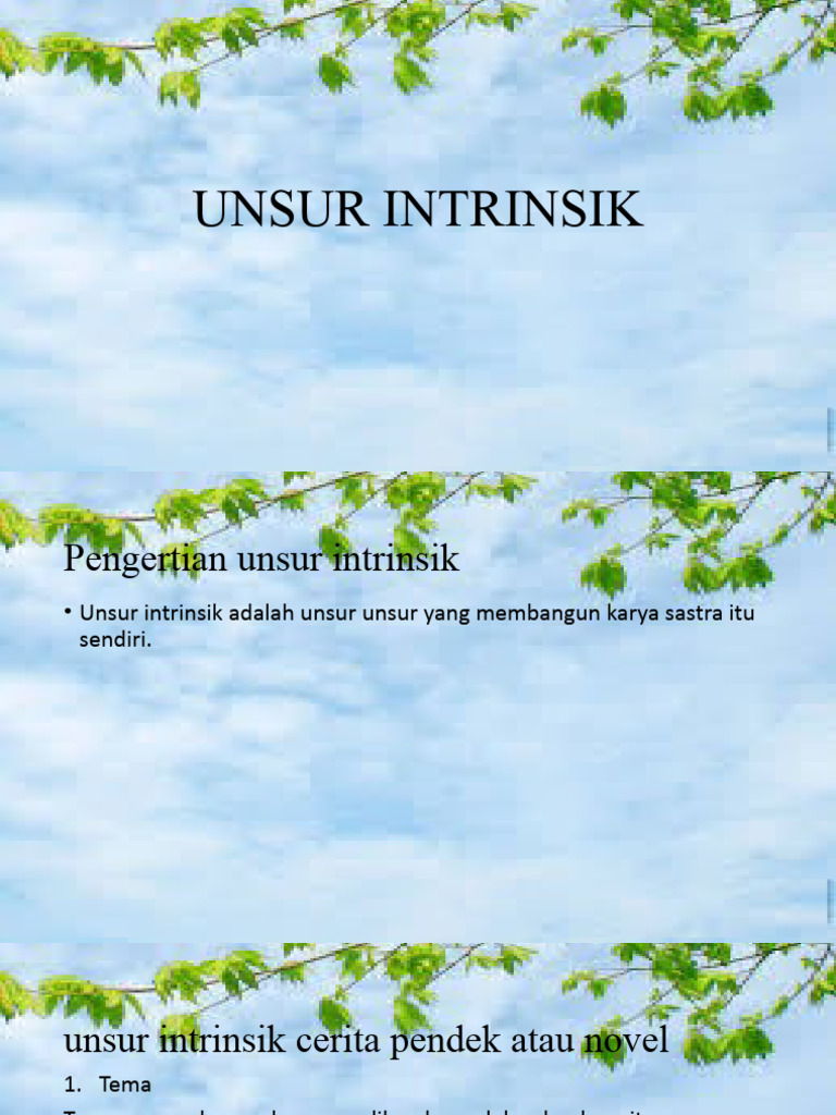 Unsur Intrinsik dalam Karya Sastra | PDF | Sains & Matematika