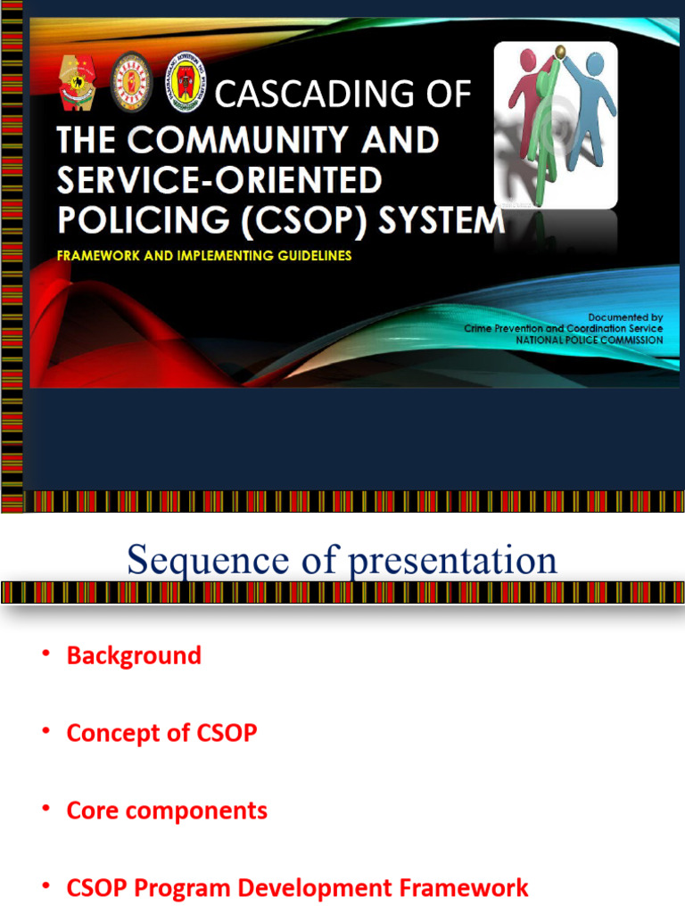 Csop Presentation | PDF | Police | Policy
