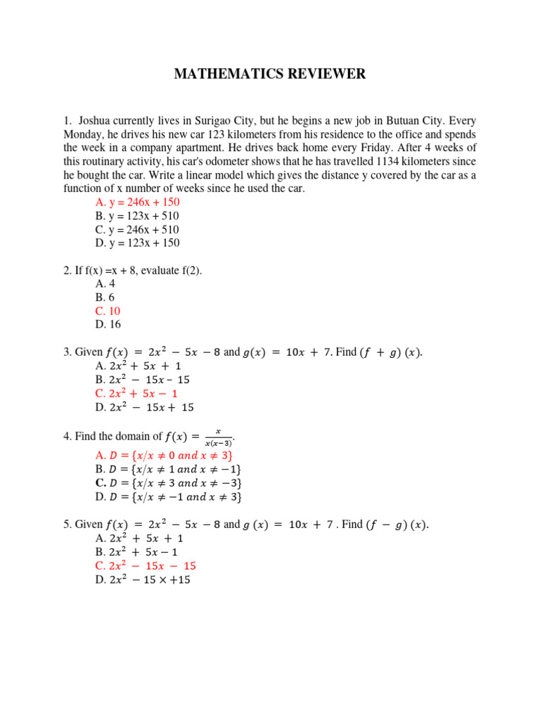 Mathematics Reviewer | PDF | Interest | Compound Interest