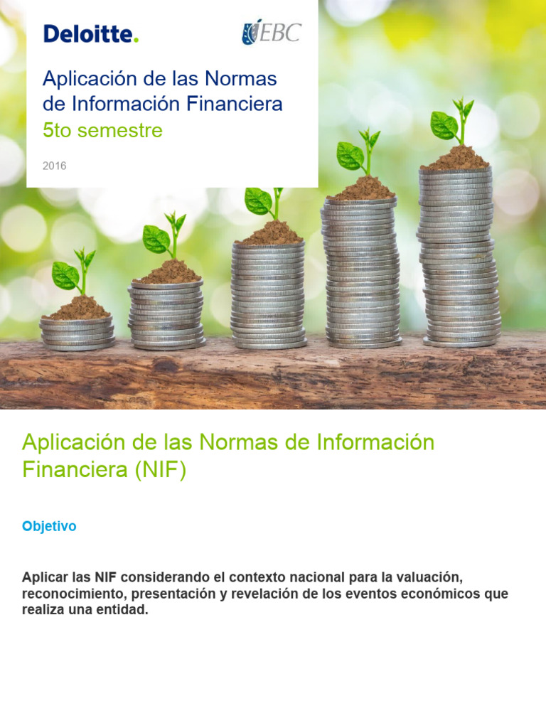 Aplic NIF - Unidad 1 | PDF | Estado financiero | Contabilidad