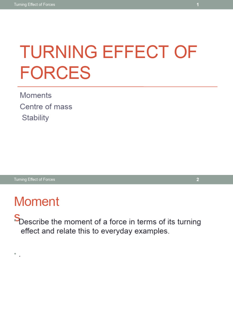5-Turning Effect of Forces-Orig | PDF | Torque | Force