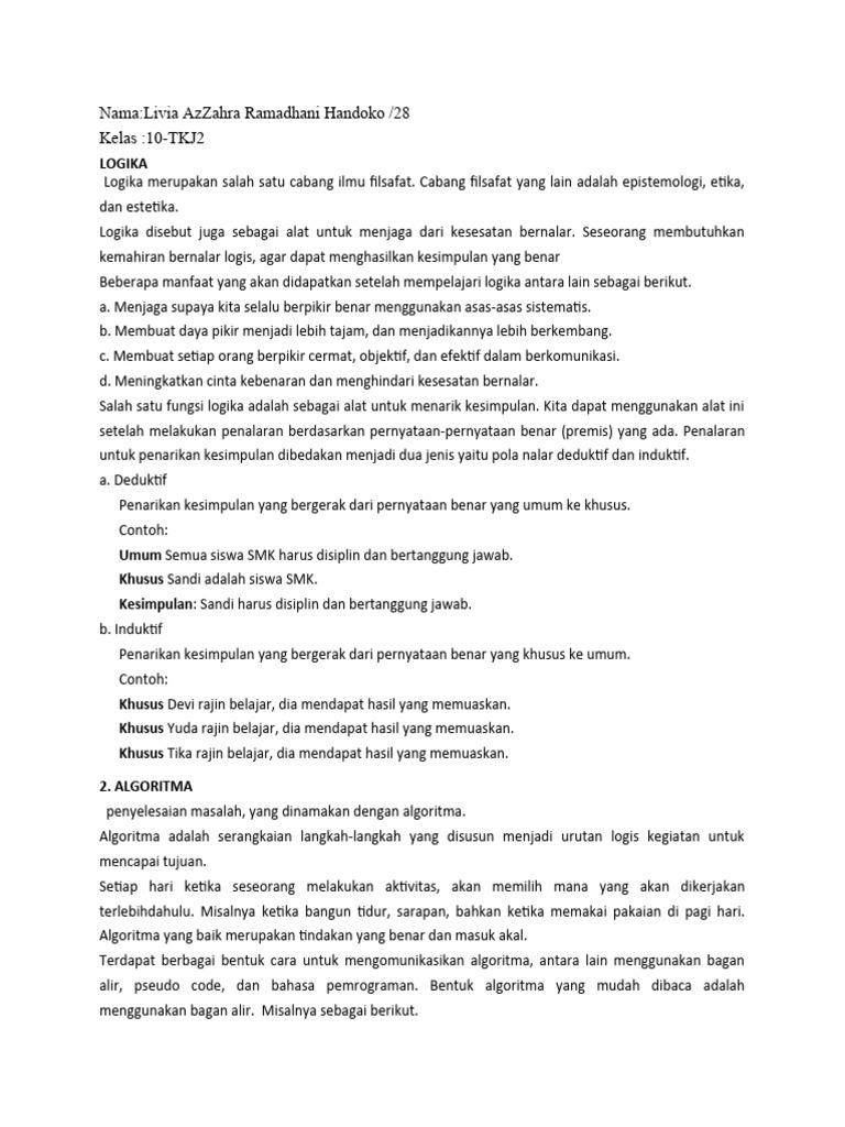 Logika, Algoritma, dan Flowchart | PDF