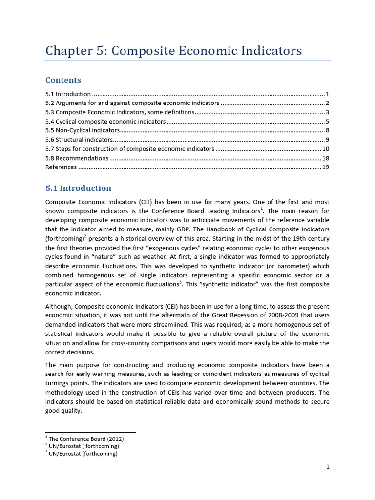 Composite Economic Indicators Guide | PDF | Business Cycle | Macroeconomics