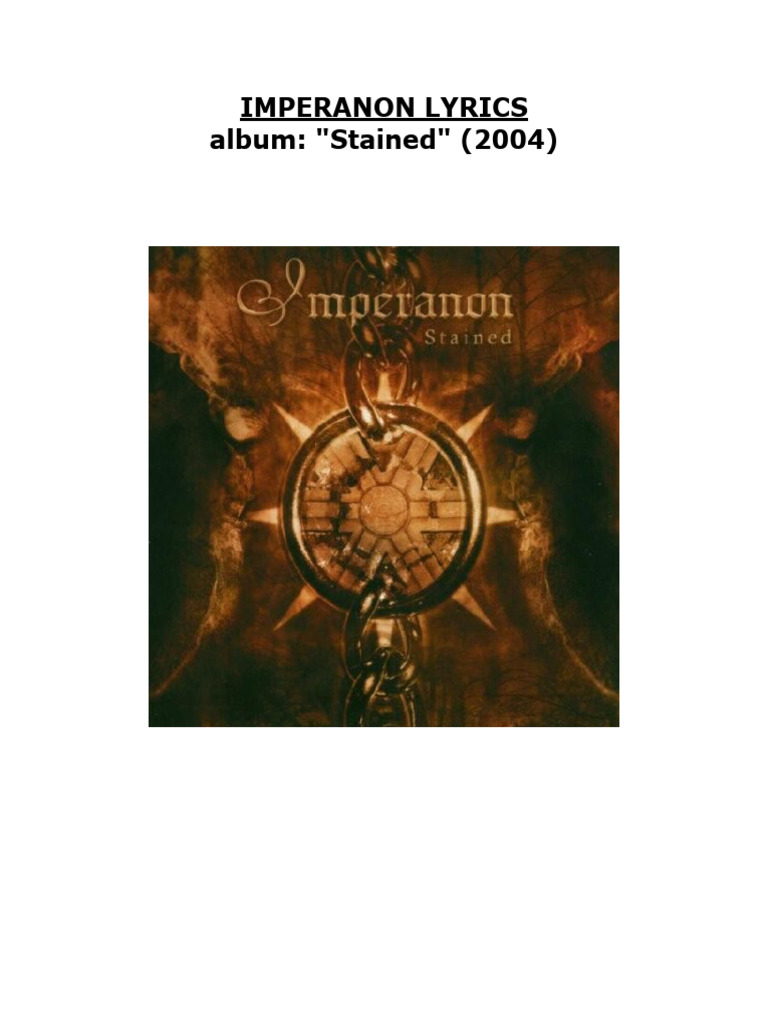Imperanon Band Lyrics | PDF