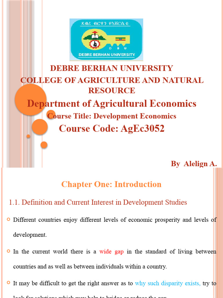 Introduction to Development Economics | PDF | Economics | Economic Growth
