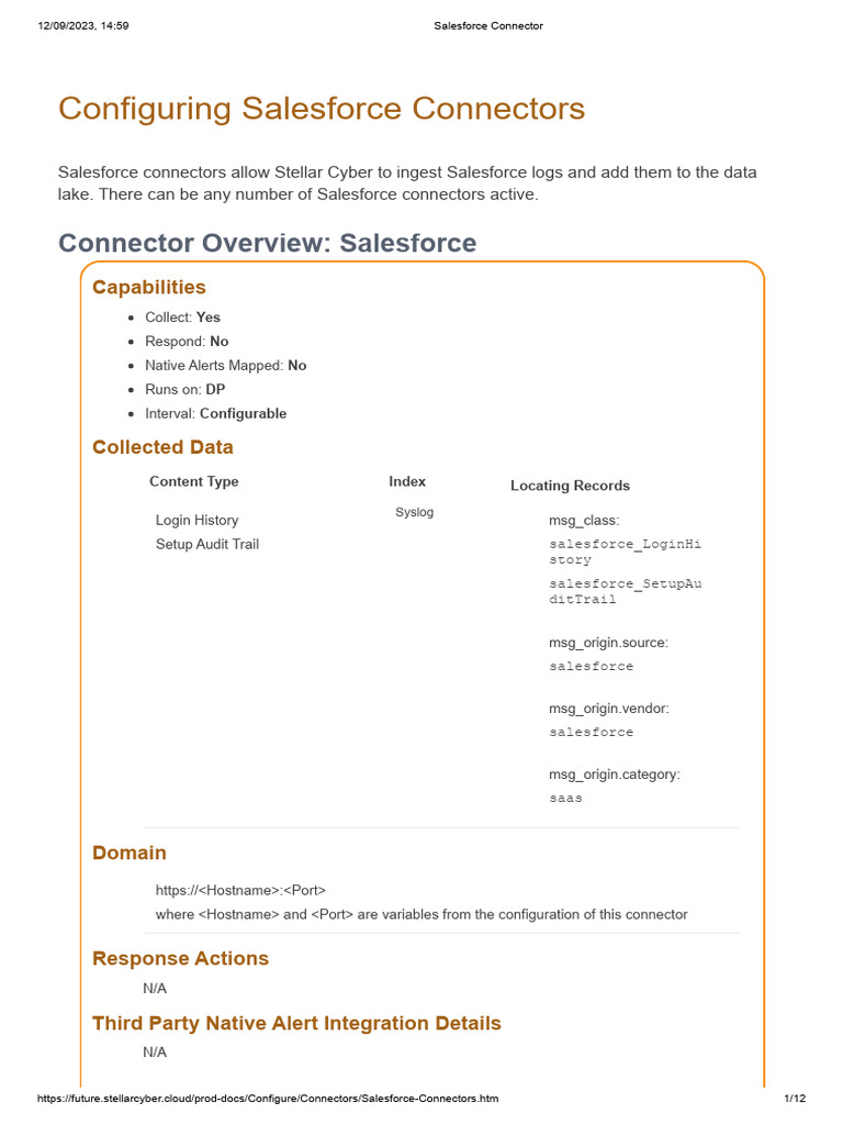 Salesforce Connector | PDF | World Wide Web | Internet & Web