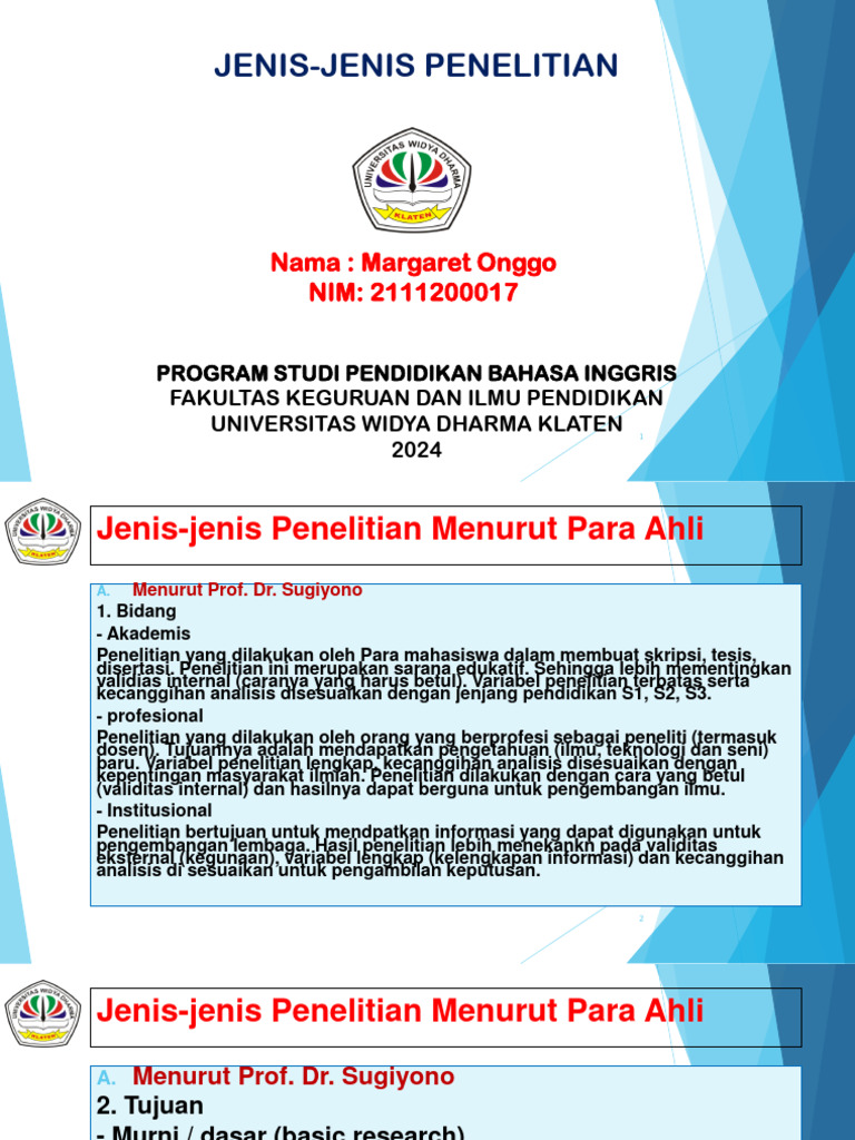 Jenis Penelitian Menurut Ahli | PDF | Pengembangan Diri | Sains ...