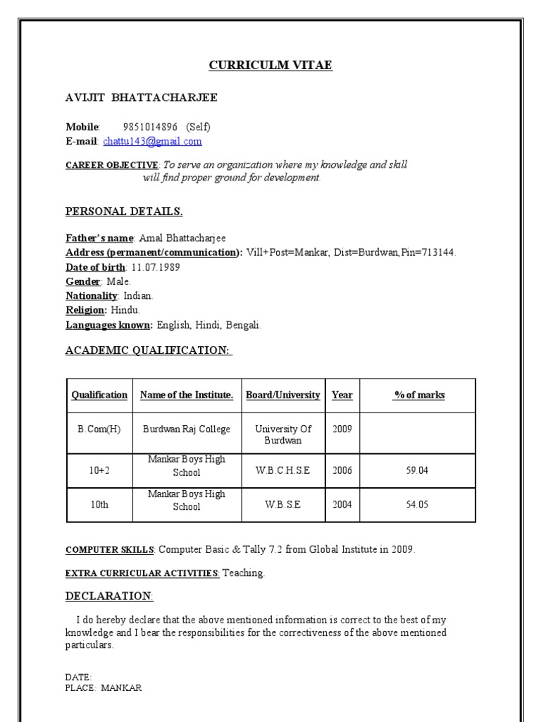 Chattu CV | PDF