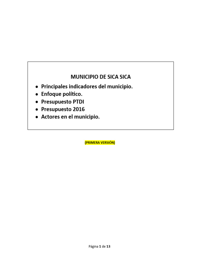 Sica Sica | PDF | Infraestructura | Sustentabilidad