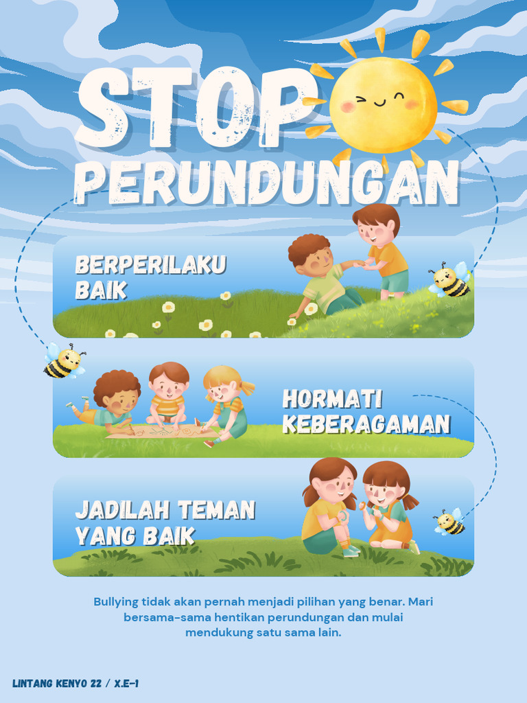 Poster Stop Perundungan Ilustratif Ceria Biru Dan Putih_20240223_080514 ...