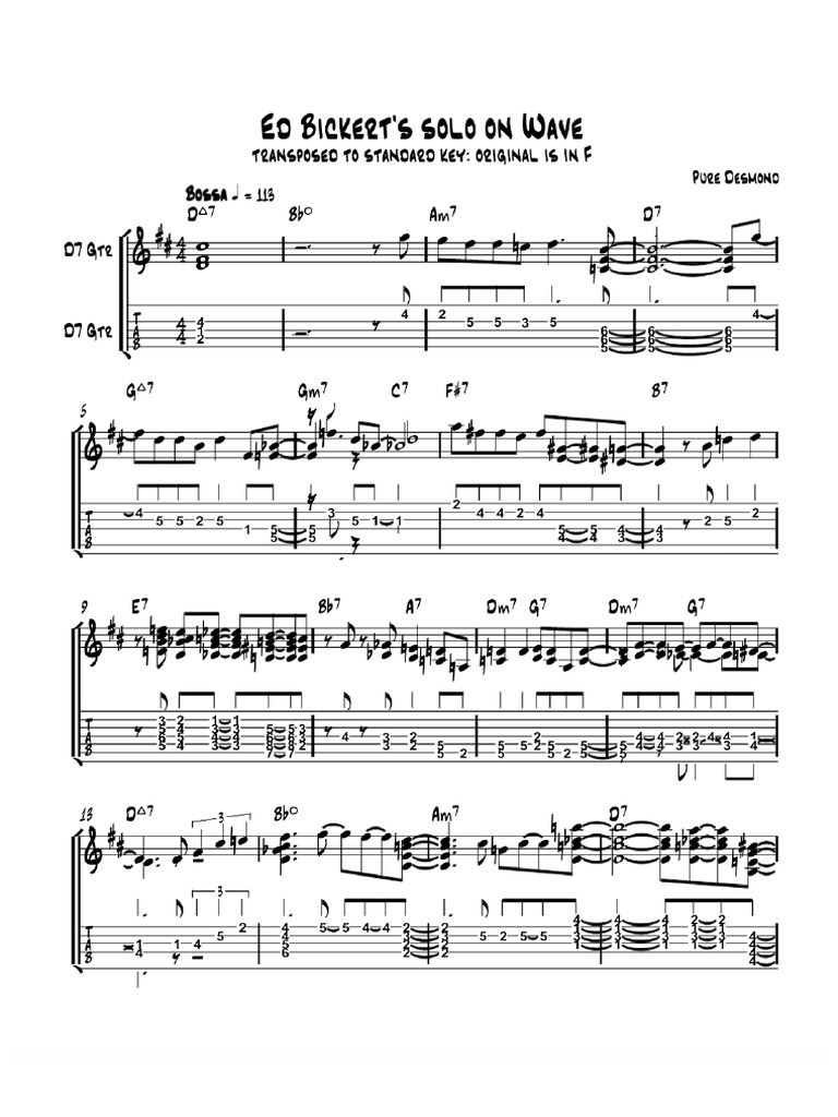Ed Bickert Wave | PDF