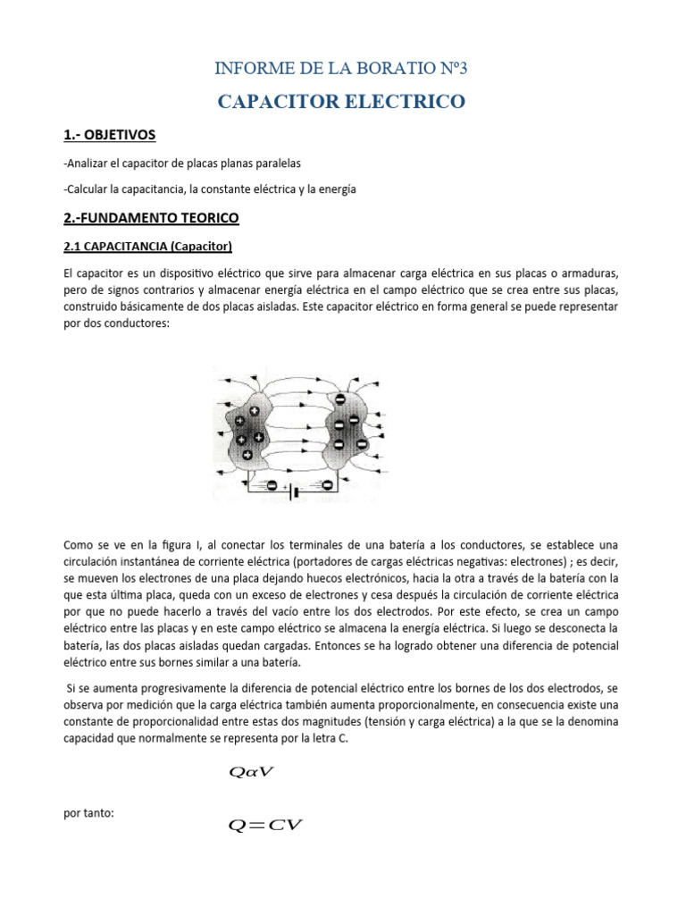 INFORME Nº4 Acavado | PDF | Condensador | Capacidad