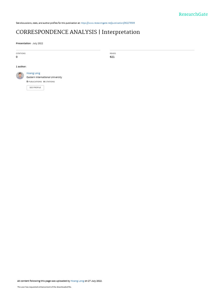 CORRESPONDENCEANALYSIS | PDF