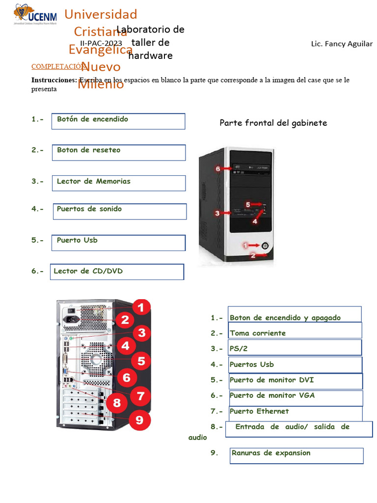 Taller Partes Del Case | PDF