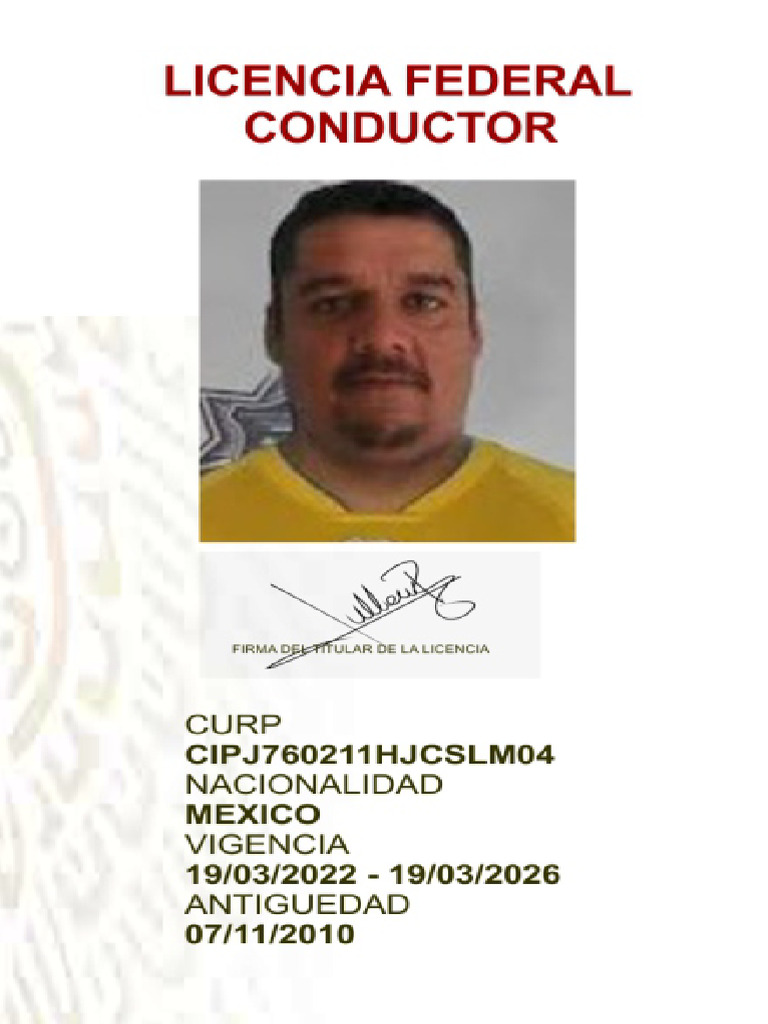 Licencia Federal 1 | PDF