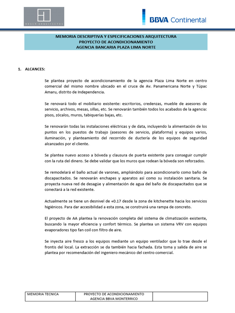 BBVA PLAZA LIMA NORTE - MD ARQ - Julio18 | PDF | Tornillo | Diodo ...
