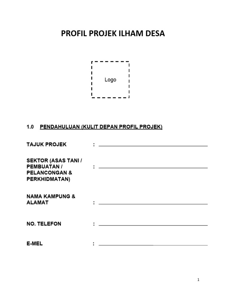 Template Profil Projek Ilham Desa 2022 | PDF