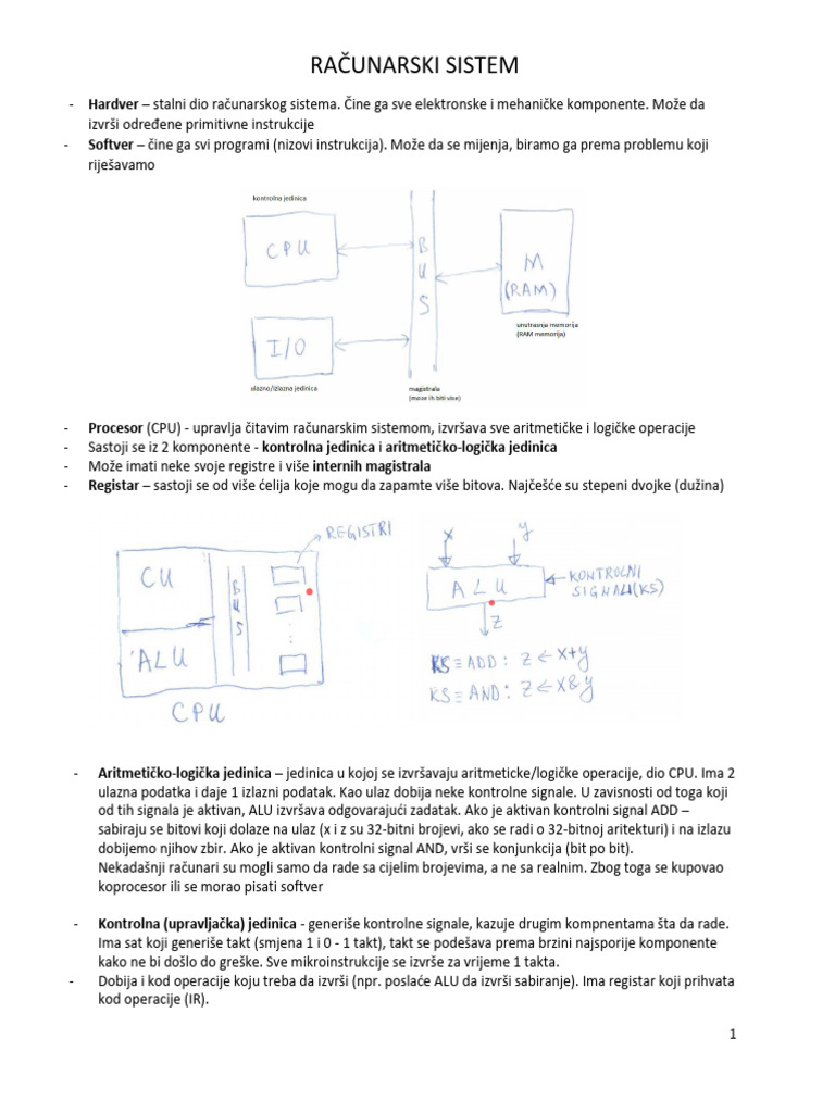 Biljeske Sa Predavanja (Nedostaju Posljednje Lekcije) | PDF