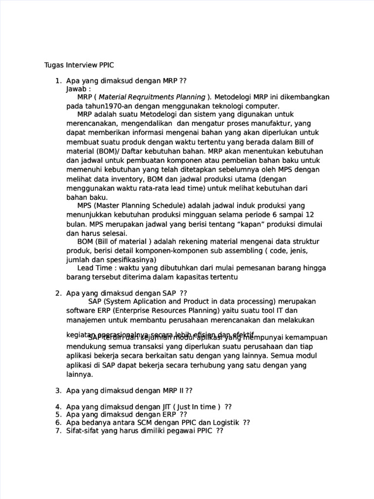 PDF Tugas Interview Ppic - Compress | PDF
