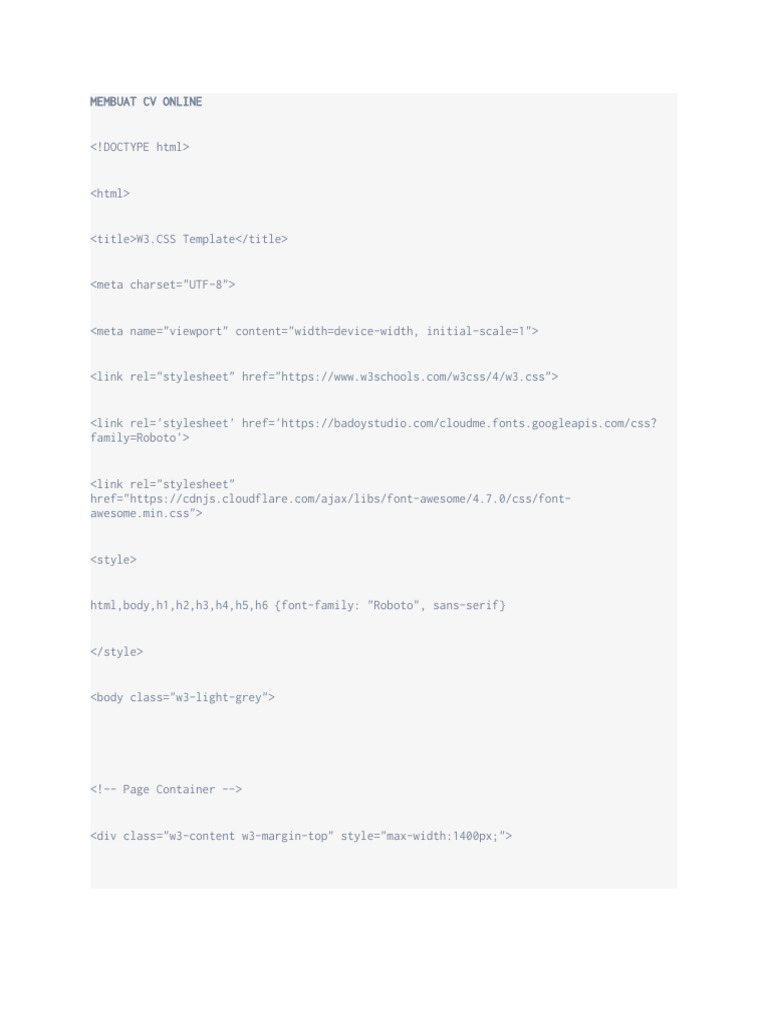 Membuat CV Online Praktek | PDF | Software Engineering | Web Development