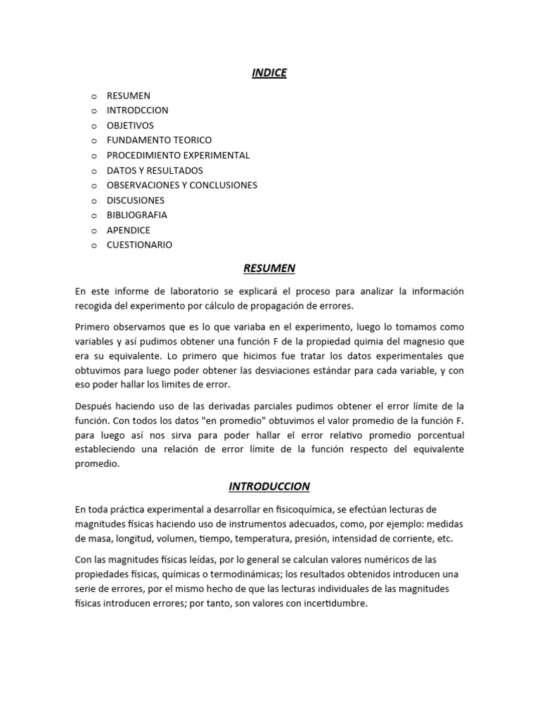 Lab 1 Fisico Imprimir | PDF | Medición | Estadísticas