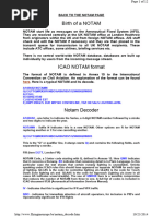 ICAO NOTAM Format Example for Airports | PDF | Air Traffic Control | Runway