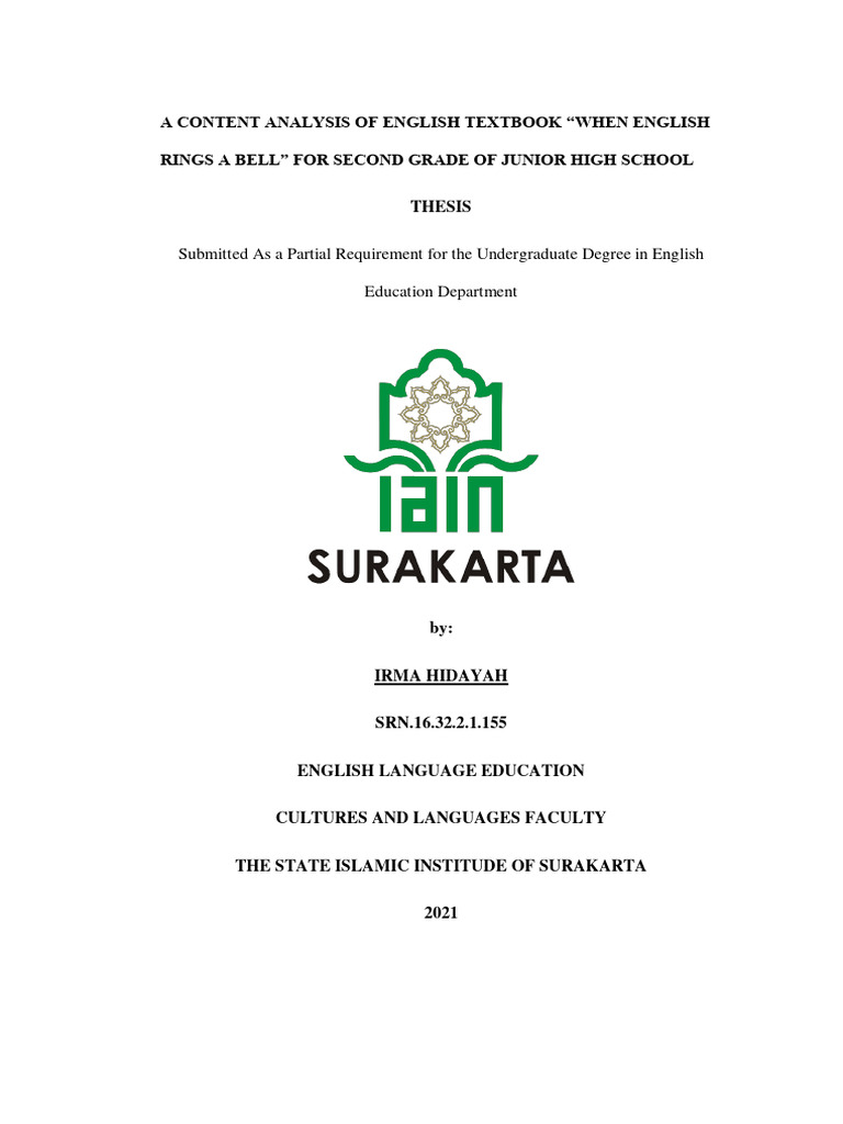 Full Text Skripsi Irma Hidayah | PDF | Curriculum | Evaluation