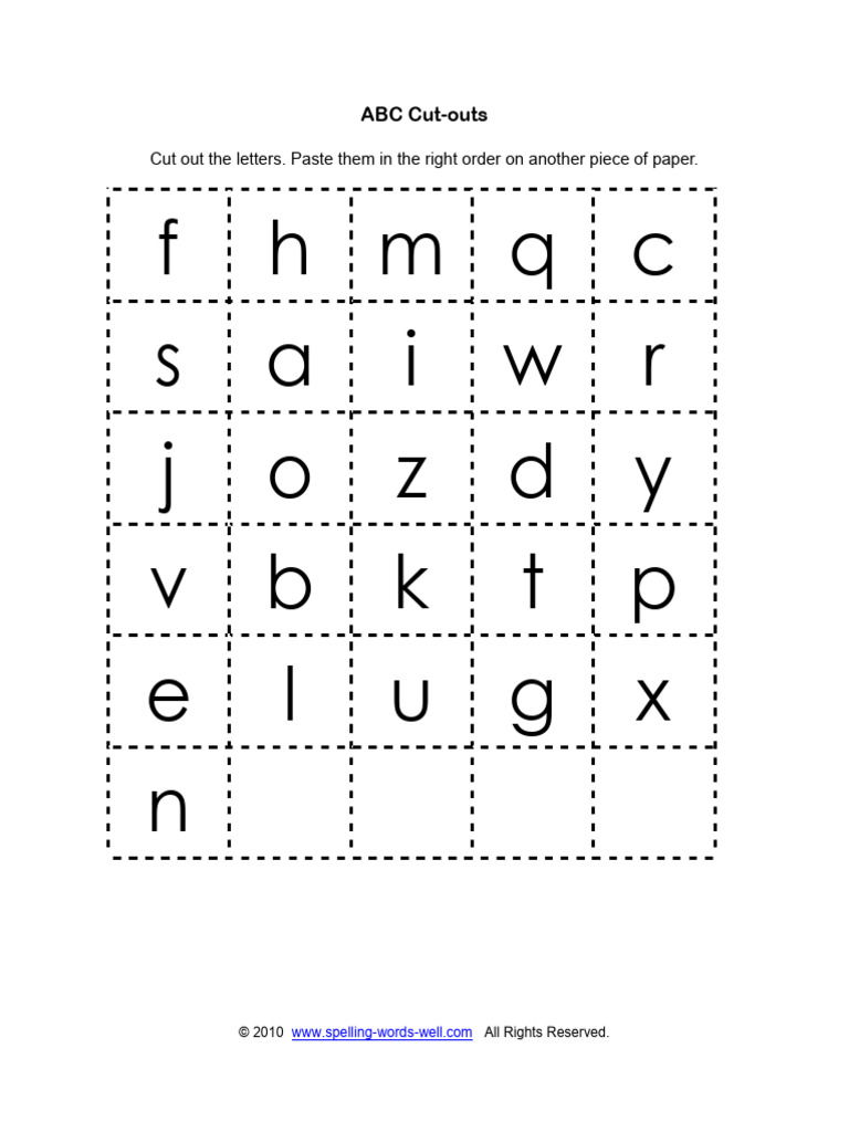 Alphabet Printables Cutouts | PDF