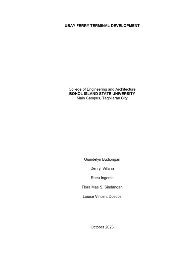 CHAPTER 1 Ferry Terminal | PDF | Port | Ferry