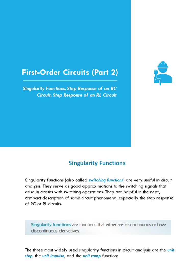 DC CIRCUITS - First Order Circuits (Part 2) | PDF