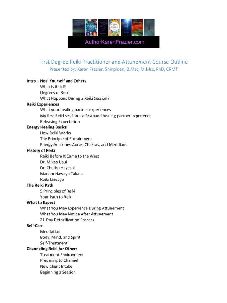 First Degree Reiki Outline Rev 01 Pdf