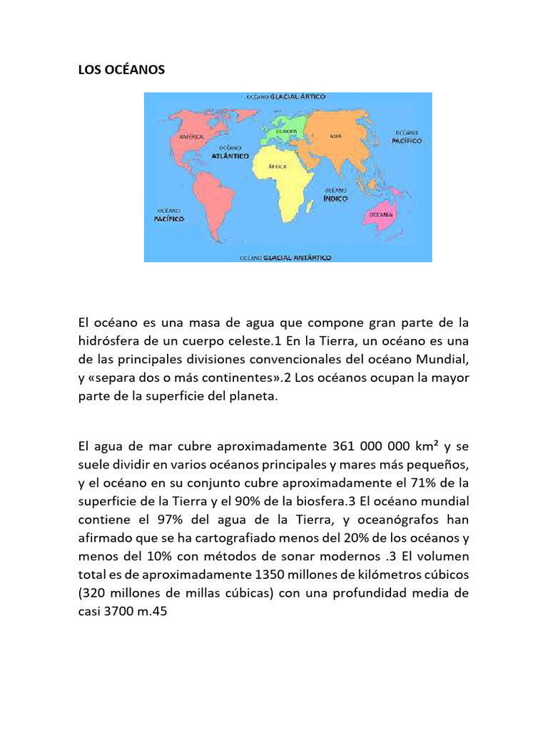 OCEANO | PDF | Océanos | Hidrología