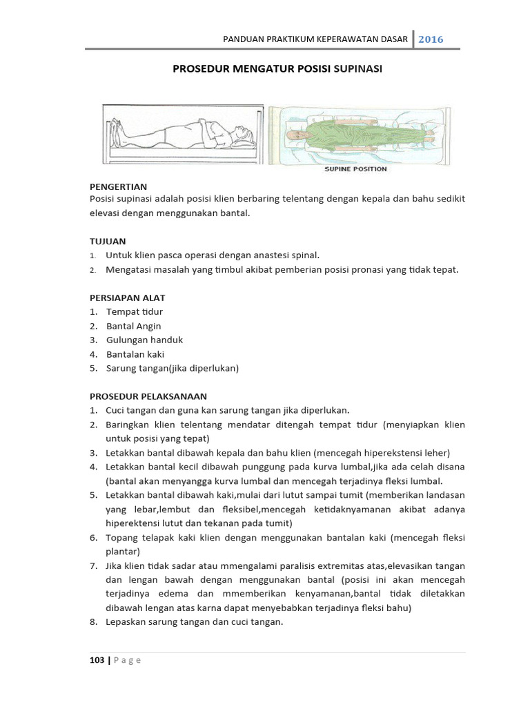 Mengatur Posisi Supinasi | PDF