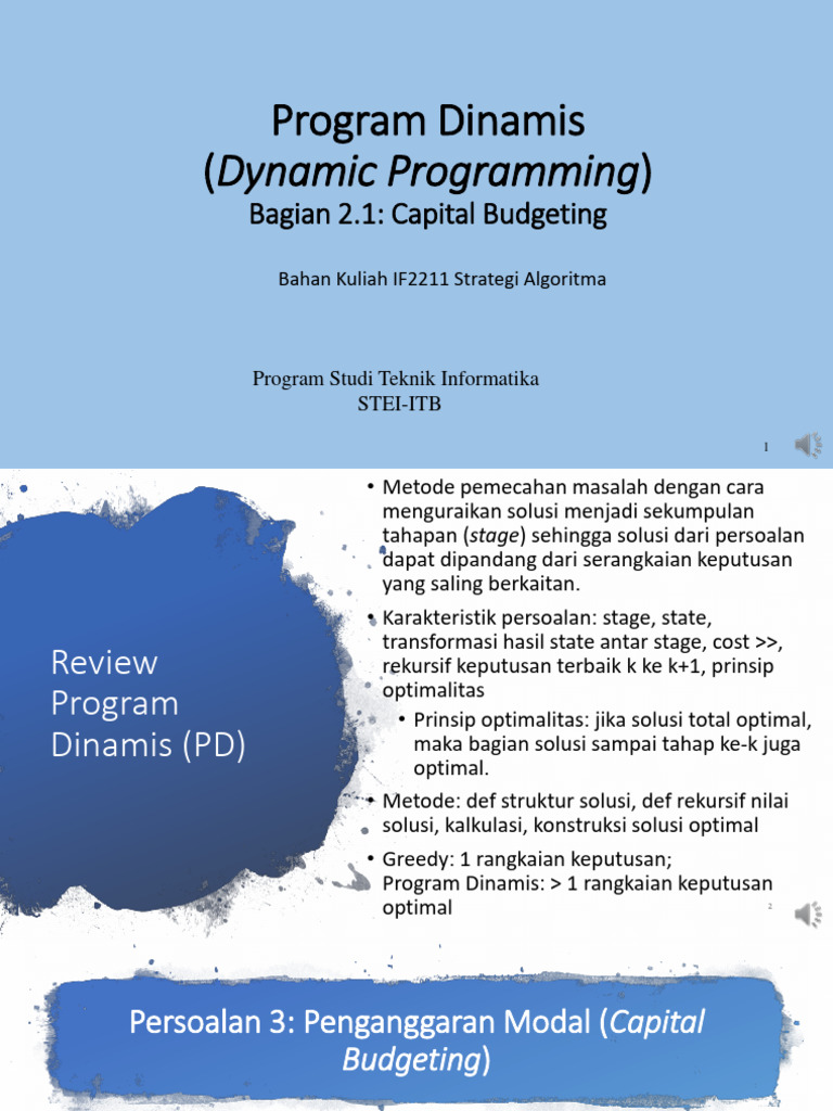 Program Dinamis 2020 Bagian2 1 | PDF