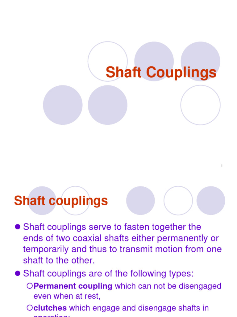 Lecture 6 - Shaft Couplings and Reversing and Other Mechanisms | PDF ...