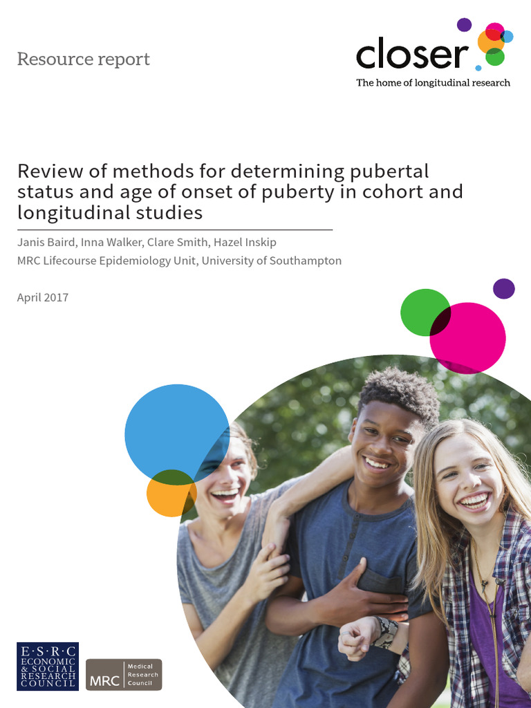 Puberty Assessment in Cohort Studies | PDF | Self-Improvement