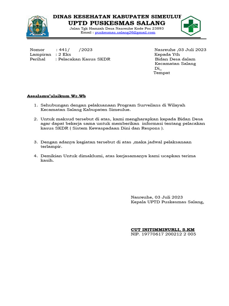 SURAT KETERANGAN AKTIF Winda | PDF